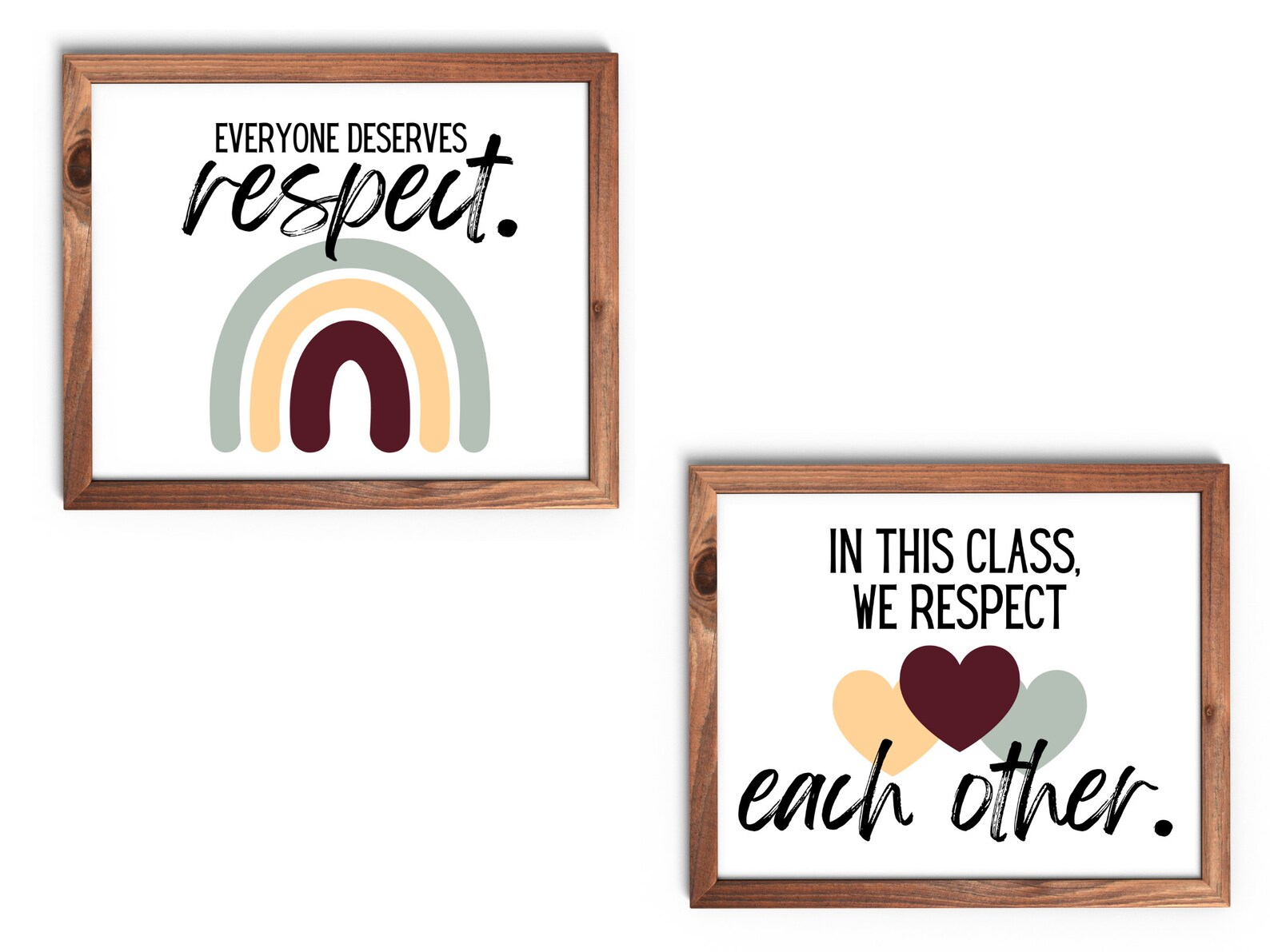 Respect Posters; Boho Classroom Decor; Class Expectations Sign ...