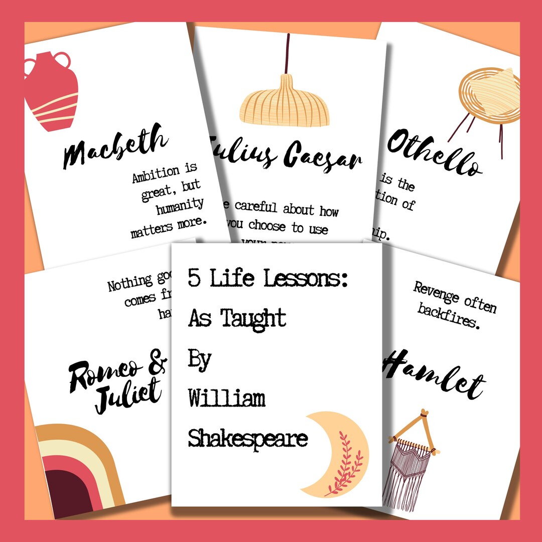 William Shakespeare Classroom Posters Literary Prints High - Etsy