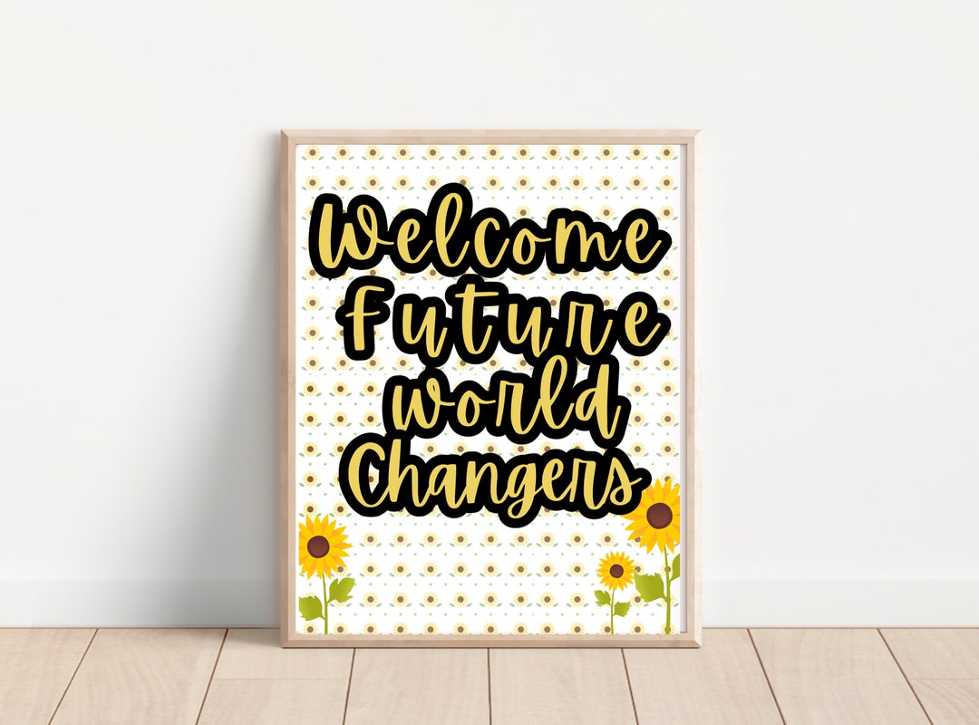Encouraging Sunflower Classroom Decor Elementary Motivational Classroom ...