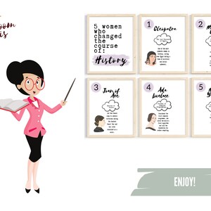 Influential Women in History Classroom Posters Feminist History Social ...