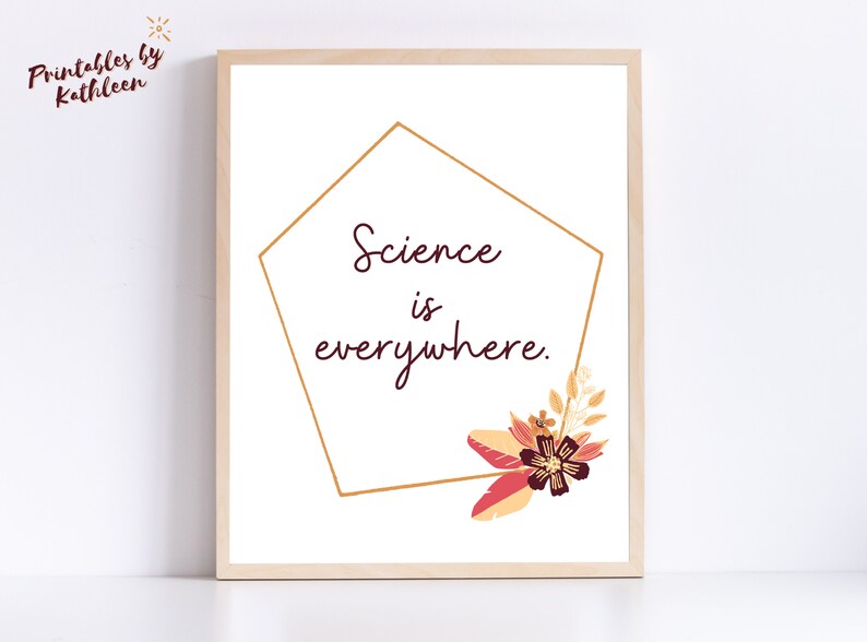 Printable Science Classroom Poster - Science is Everywhere; Secondary ...