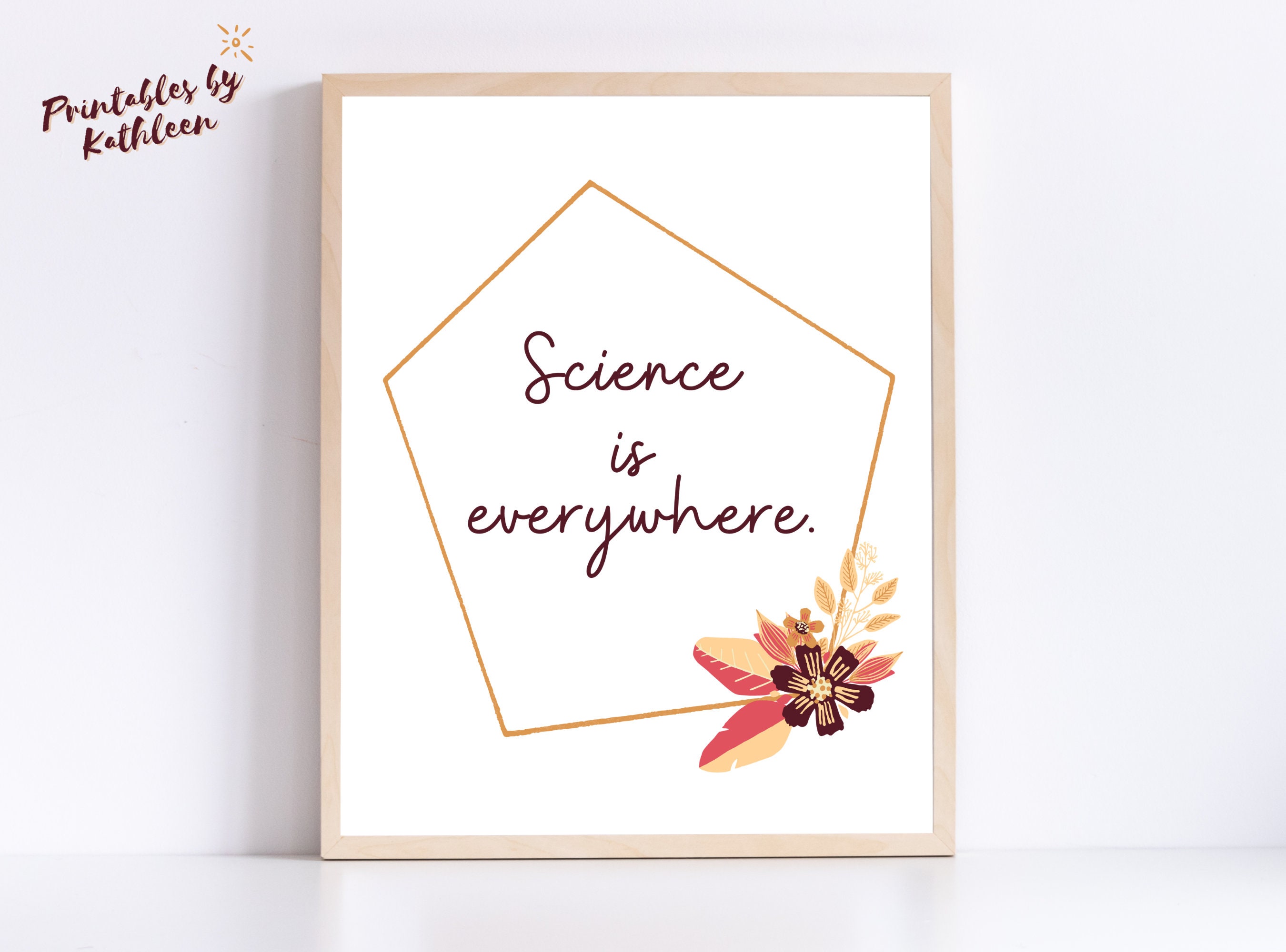 Printable Science Classroom Poster Science is Everywhere Secondary ...