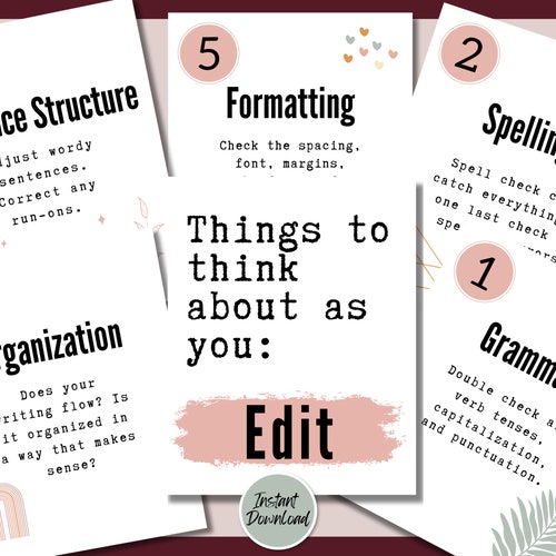 Grammar Poster Set High School English Classroom Posters - Etsy