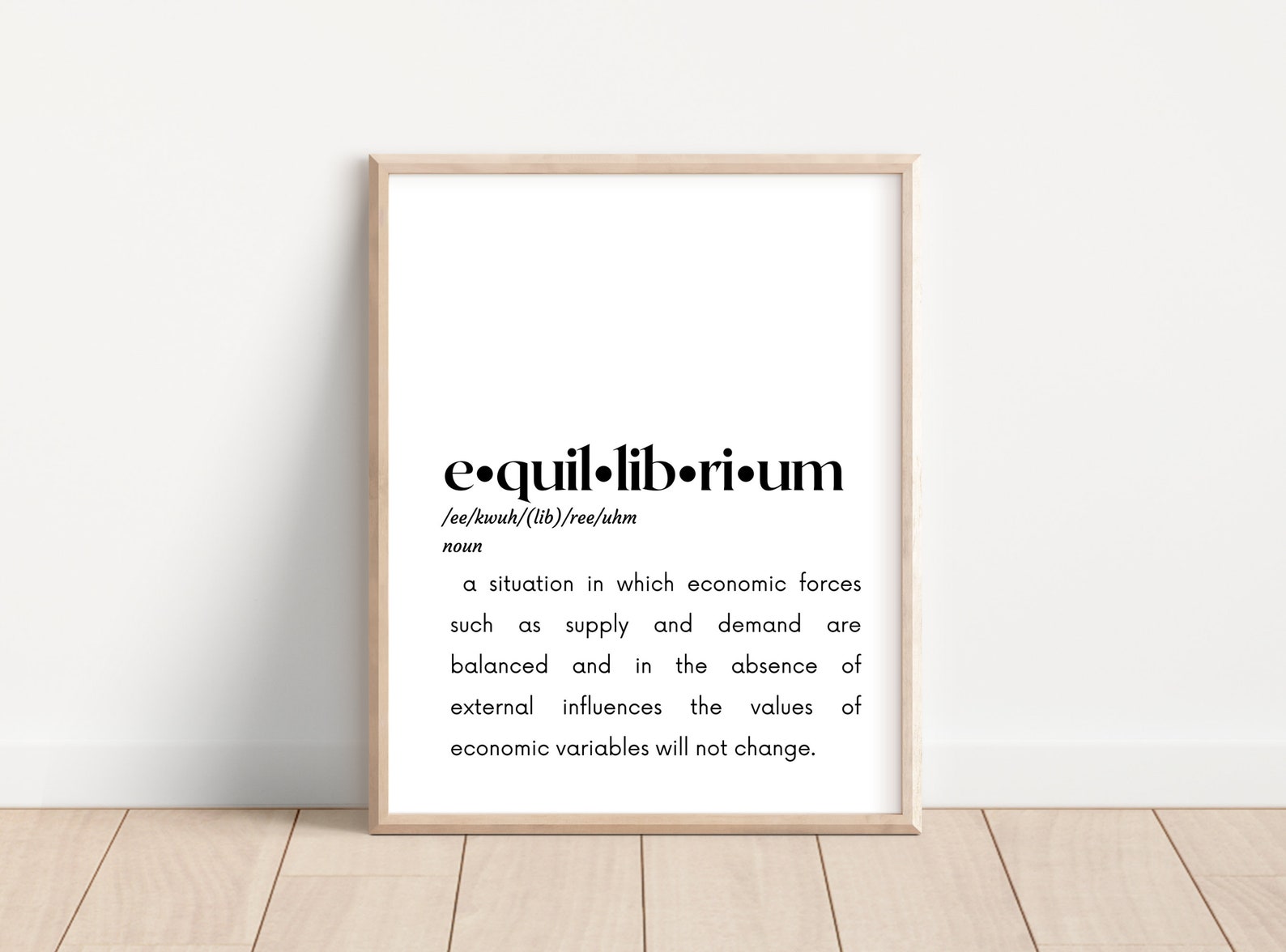 Economics Classroom Posters; Supply, Demand, and Equilibrium Definition ...