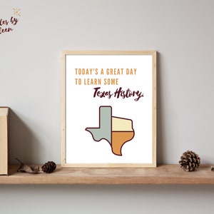 Printable Texas History Classroom Poster; Future Teacher Gift; Middle ...