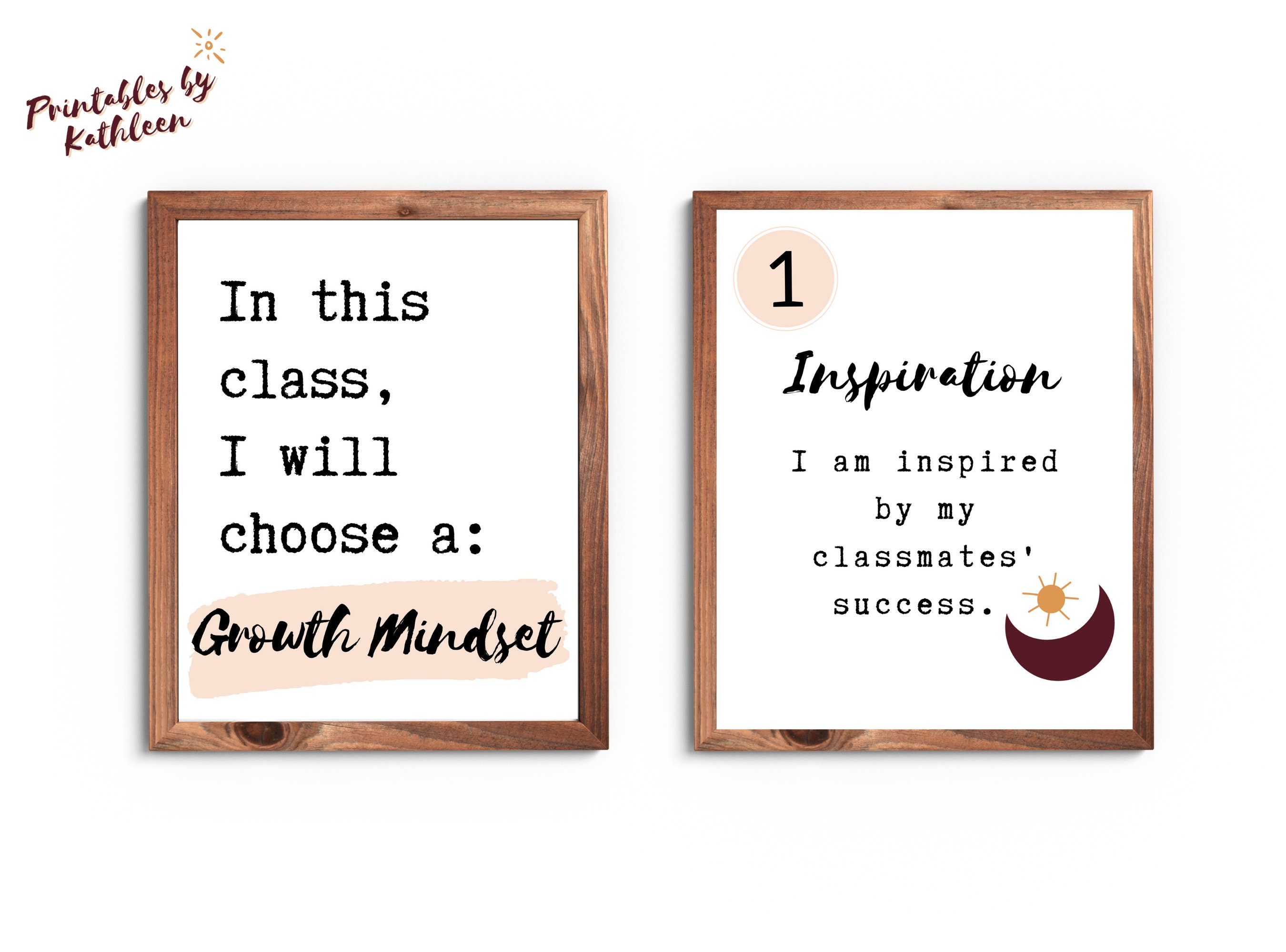 Growth Mindset Poster Bundle Middle School Classroom Prints - Etsy
