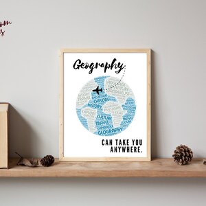 World Geography Classroom Poster; Social Studies Wall Art; Printable ...