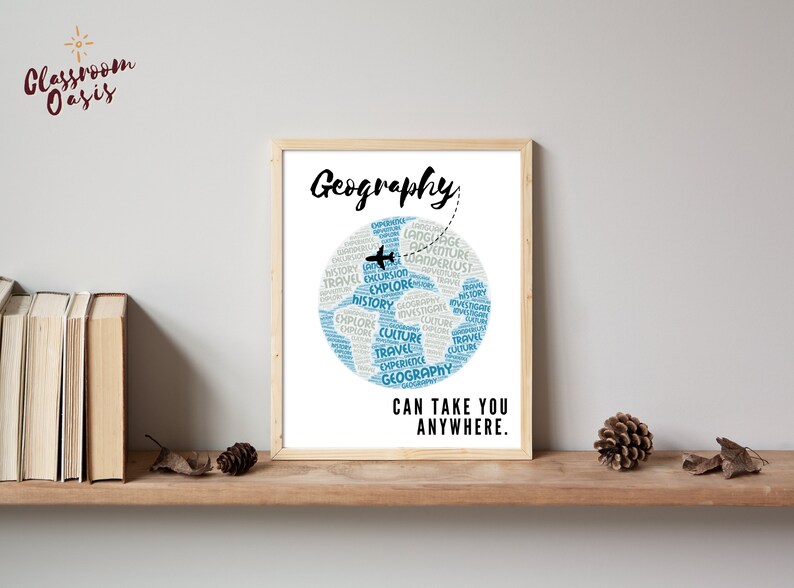 World Geography Classroom Poster Social Studies Wall Art Printable ...