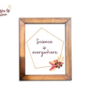 Printable Science Classroom Poster - Science is Everywhere; Secondary ...
