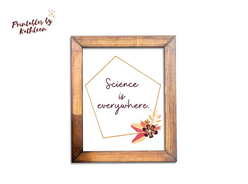 Printable Science Classroom Poster - Science is Everywhere; Secondary ...