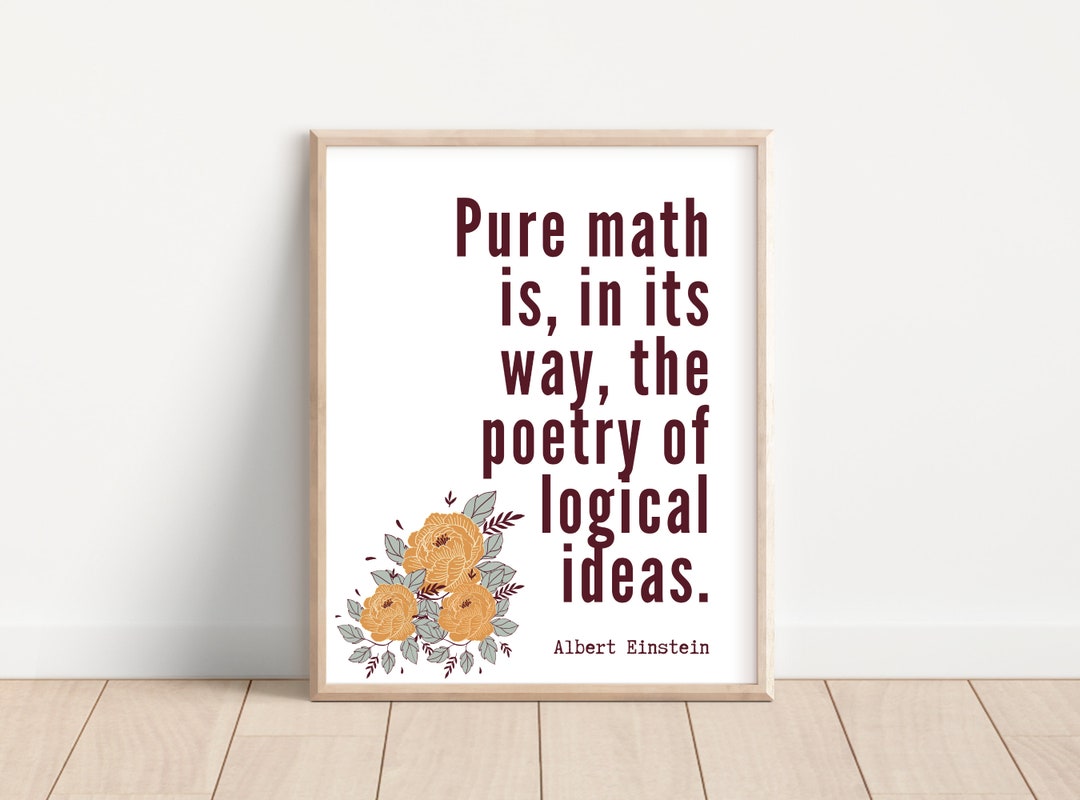 Albert Einstein Quote Geometry Poster High School Math Classroom ...