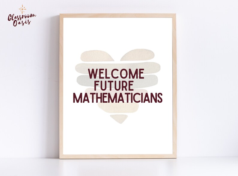 Math Classroom Decor Math Poster Printable Math Wall Art Math Teacher ...