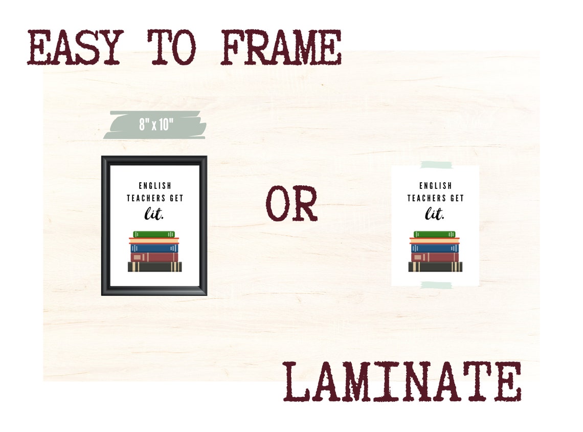 English Classroom Decoration English Teacher Literary Poster - Etsy