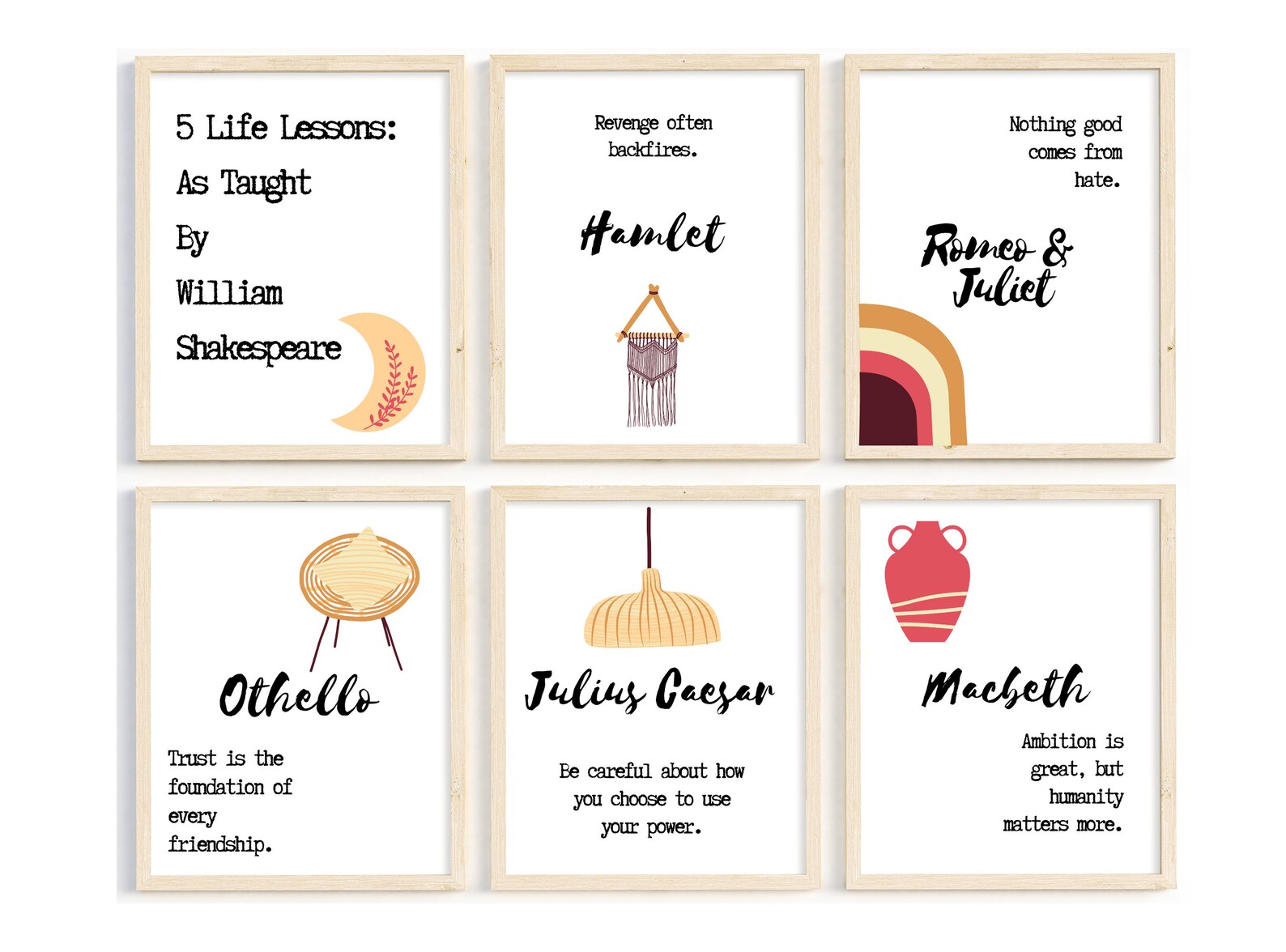 William Shakespeare Classroom Posters Literary Prints High - Etsy