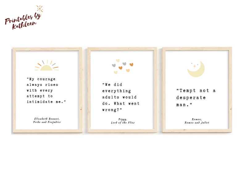 Literary Posters; English Classroom Decoration; High School English ...