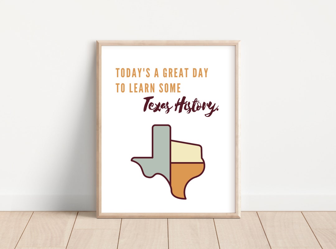 Printable Texas History Classroom Poster; Future Teacher Gift; Middle ...