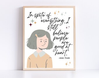 Anne Frank Poster Print - Etsy