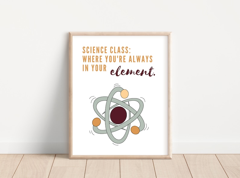 Chemistry Classroom Poster Science Classroom Decor Science Humor Funny ...