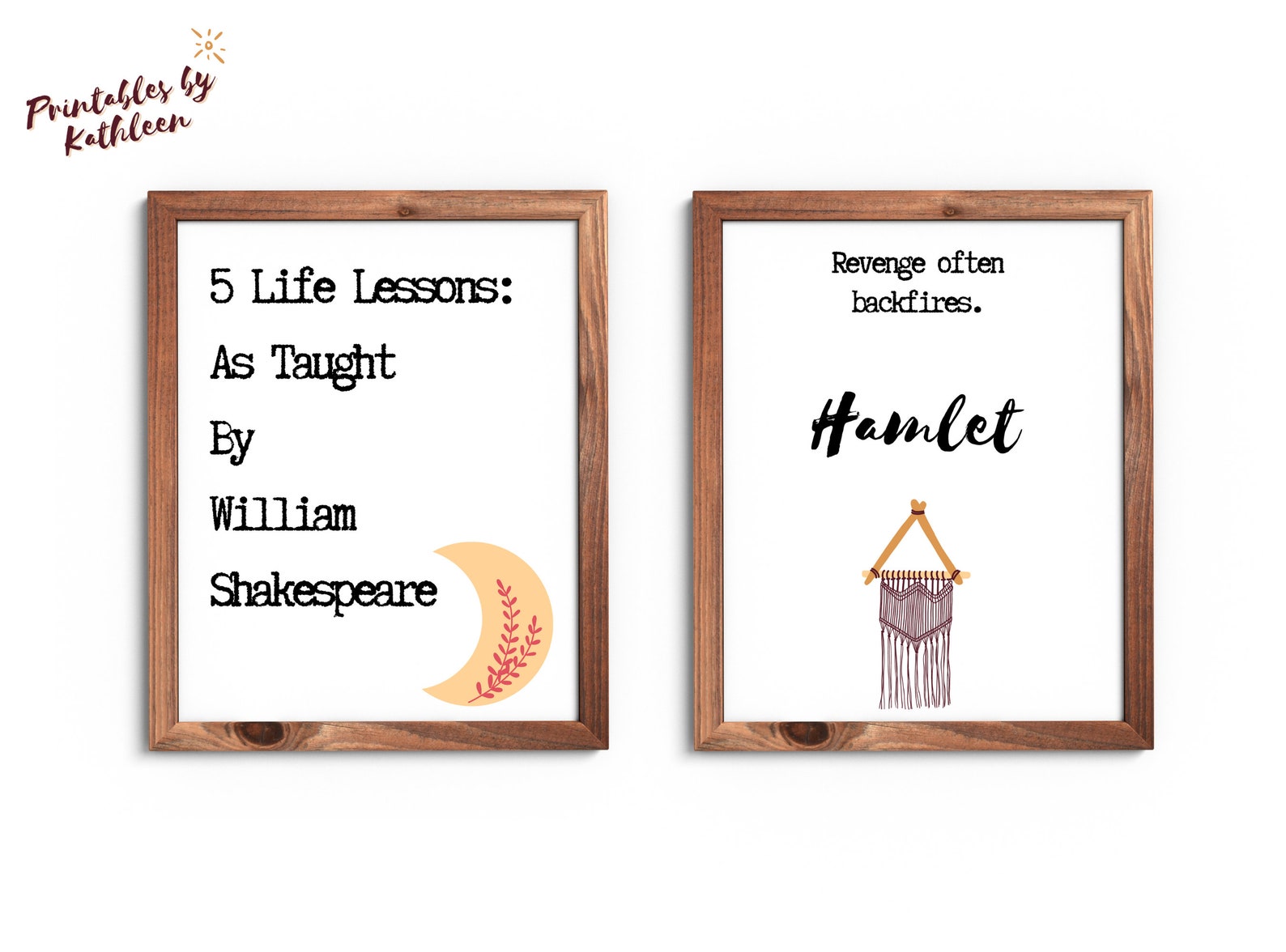 William Shakespeare Classroom Posters; Literary Prints; High School ...