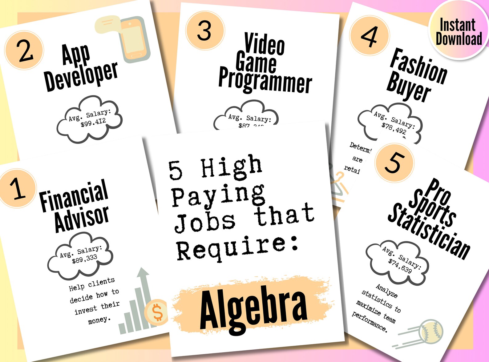 Math Classroom Decor High School Algebra Posters Pre Algebra - Etsy