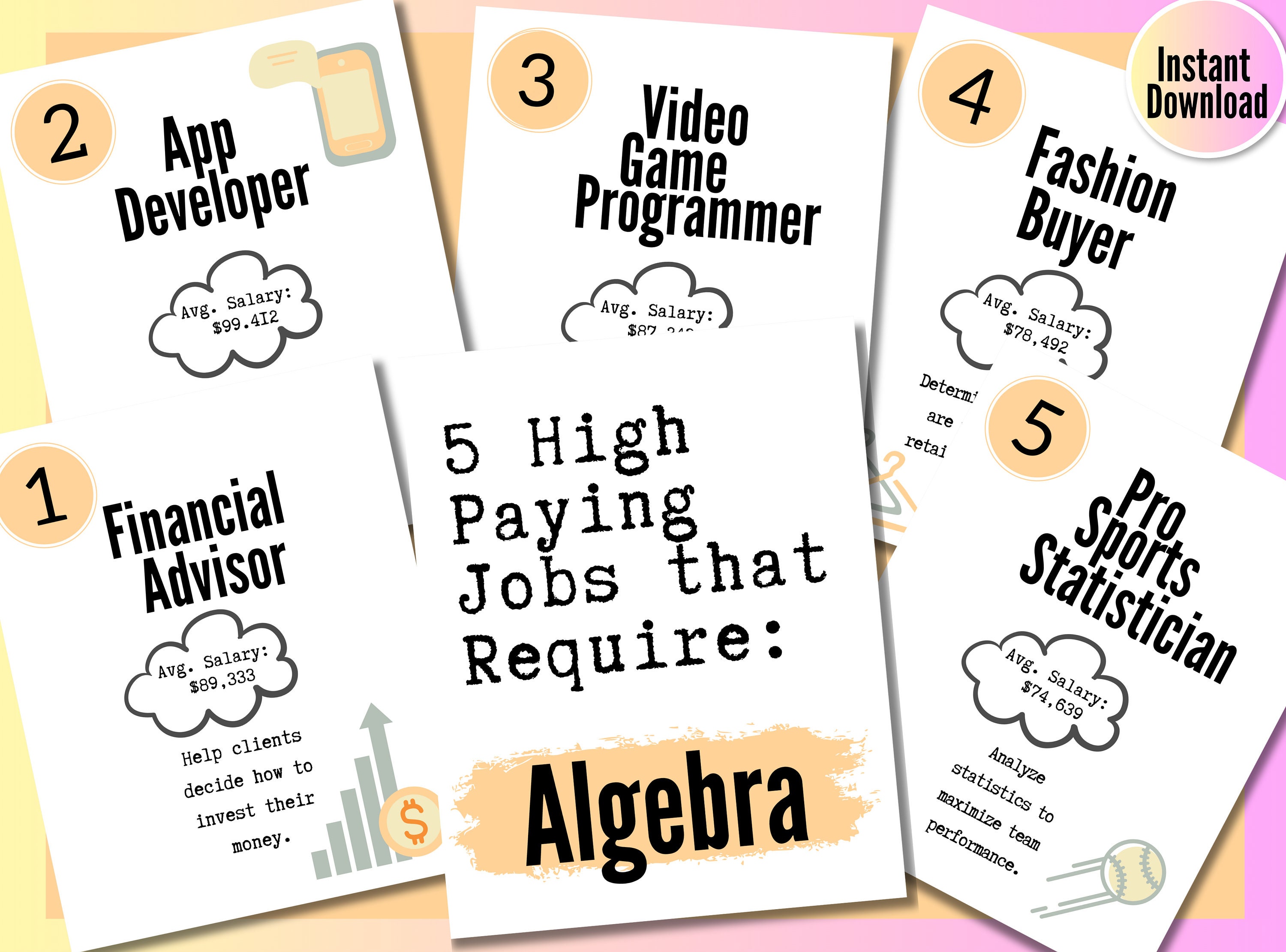 Math Classroom Decor High School Algebra Posters Pre Algebra - Etsy