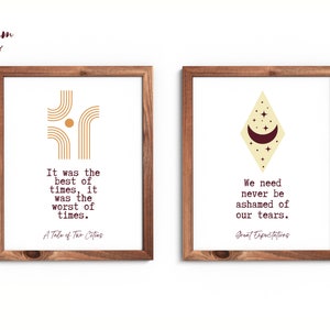 Charles Dickens Quote Print Set Quotes by Charles Dickens Literary ...