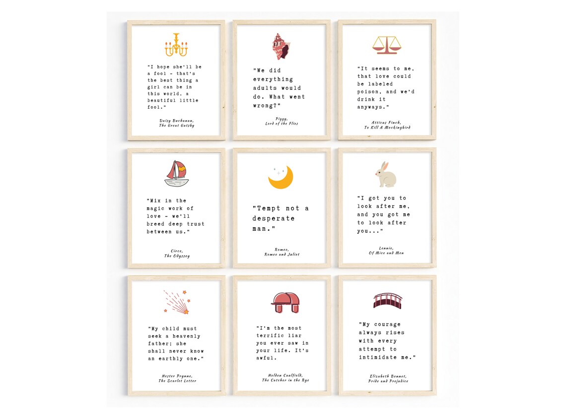 Literary Posters English Classroom Decoration High School | Etsy