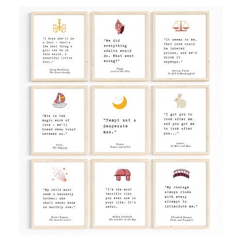 Literary Posters English Classroom Decoration High School | Etsy