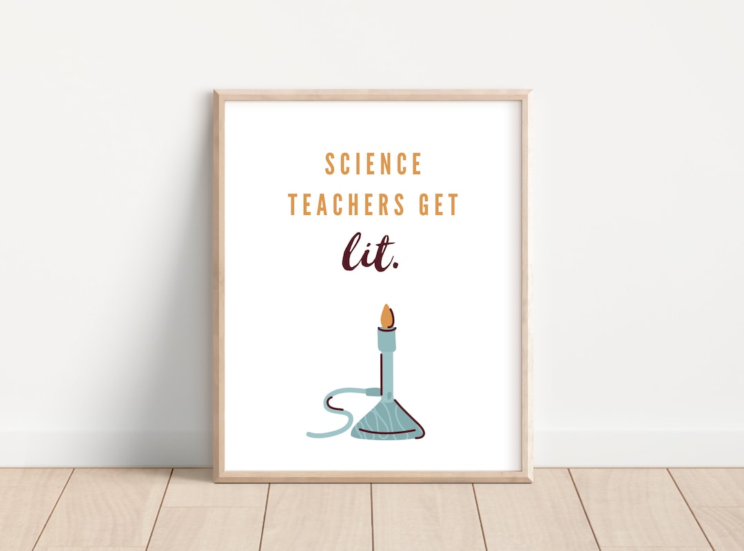 Printable Science Classroom Poster, Science Teacher Gift; New Teacher ...