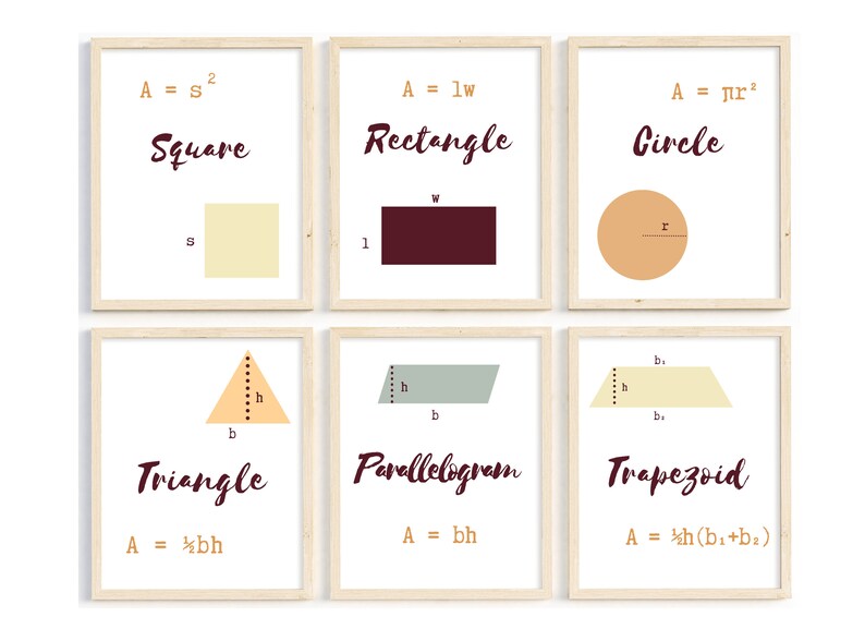 Printable Geometry Posters Geometry Classroom Decoration - Etsy