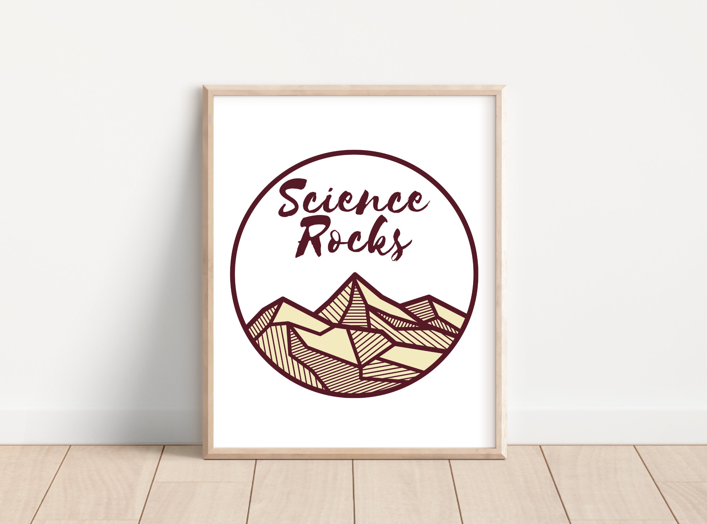 Science Rocks Classroom Sign Printable High School Science Class Poster ...