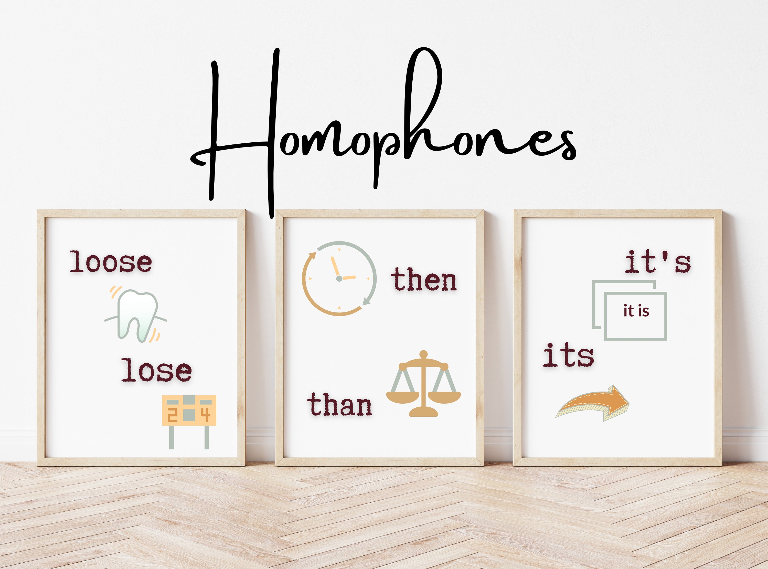Homophones Grammar Posters English Classroom Decor Writing Posters for ...