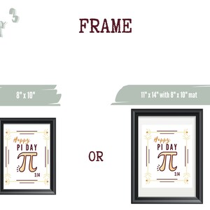 Printable Happy Pi Day Sign; Digital International Pi Day Poster; Boho ...