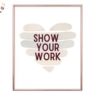 Show Your Work Sign Middle School Math Classroom Decoration Algebra ...