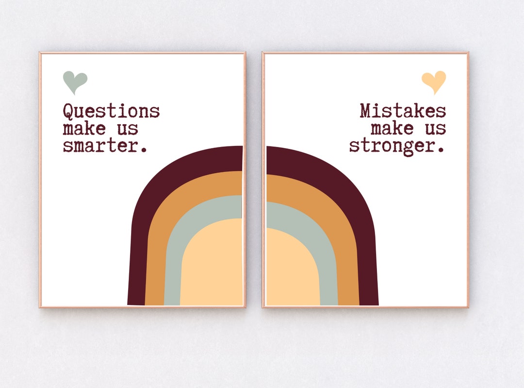 Growth Mindset Classroom Posters; Boho Rainbow Classroom Decor ...
