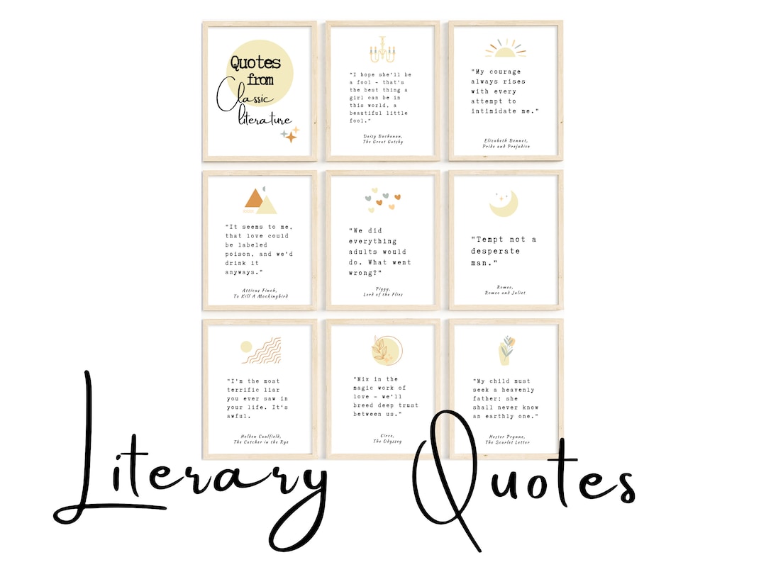 Literary Posters English Classroom Decoration High School - Etsy