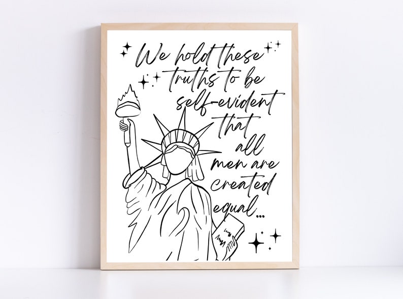 Declaration of Independence Quote Poster; History Classroom Decor ...