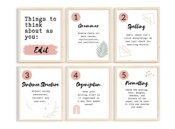 Grammar Poster Set High School English Classroom Posters - Etsy