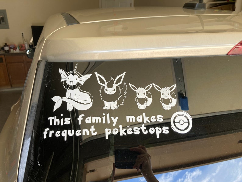 Eevee Evolution Family Car Decal - Etsy