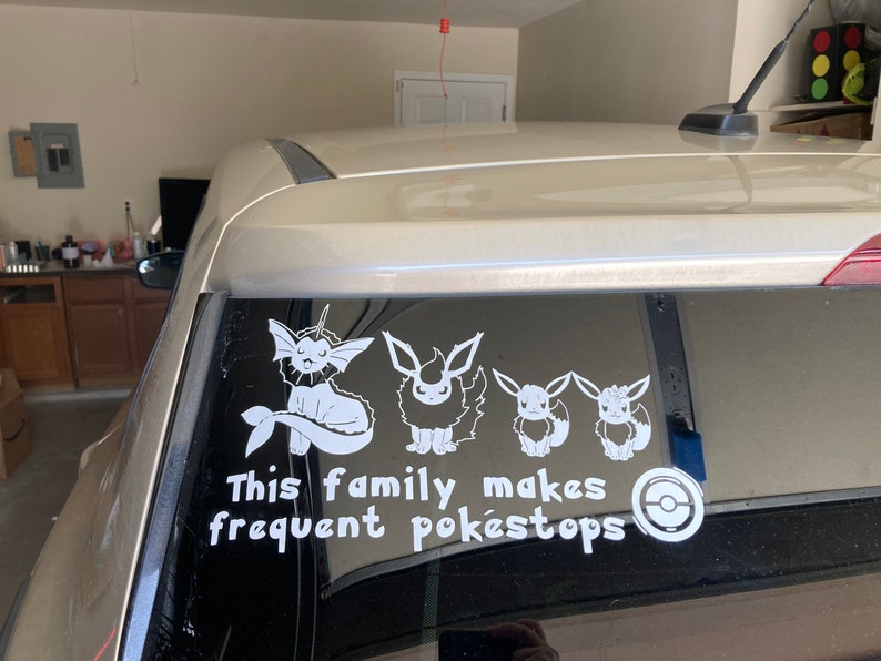 Eevee Evolution Family Car Decal - Etsy