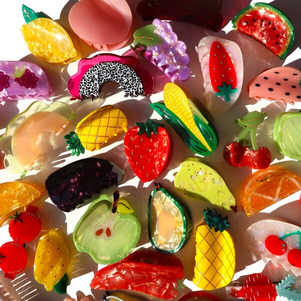 Fruit Hair Clips - Etsy