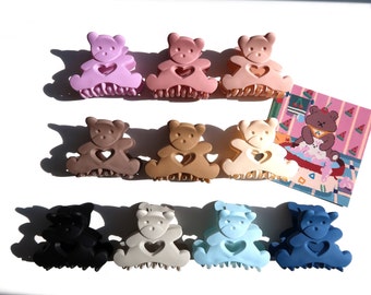 Teddy Bear Hair Clip - Etsy