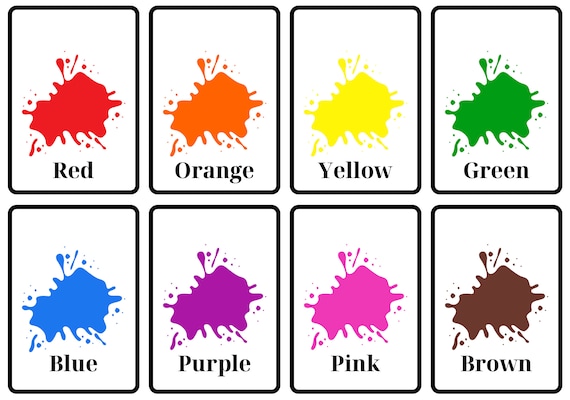 Primary Color Flash Cards