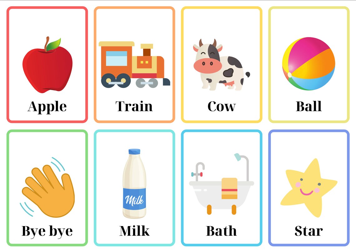 First Word Flashcards Printable - Etsy