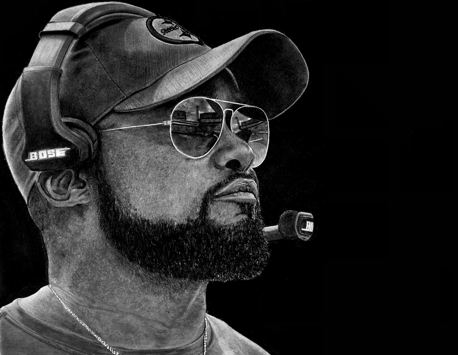 Mike Tomlin Canvas - 16"x20" - Art Print - Sketch - Pittsburgh Steelers ...