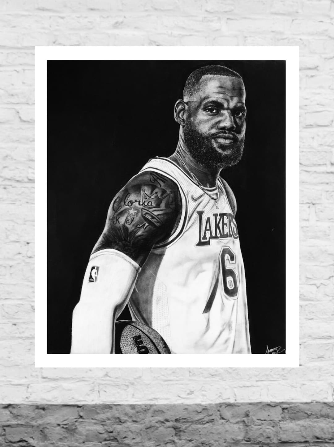 Lebron James - 11"x20" - Art Print - Sketch - LA Lakers - Etsy