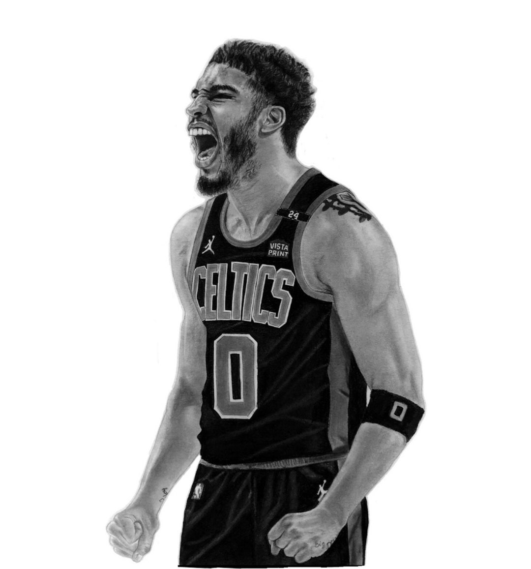 Jayson Tatum ORIGINAL Sketch - 11"x14" - Boston Celtics - 1 of 1 - Etsy