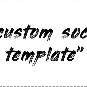 DIGITAL DOWNLOAD! | Custom Sock Template - Jpg & Photoshop Files ...