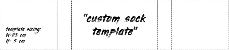 DIGITAL DOWNLOAD! | Custom Sock Template - Jpg & Photoshop Files ...