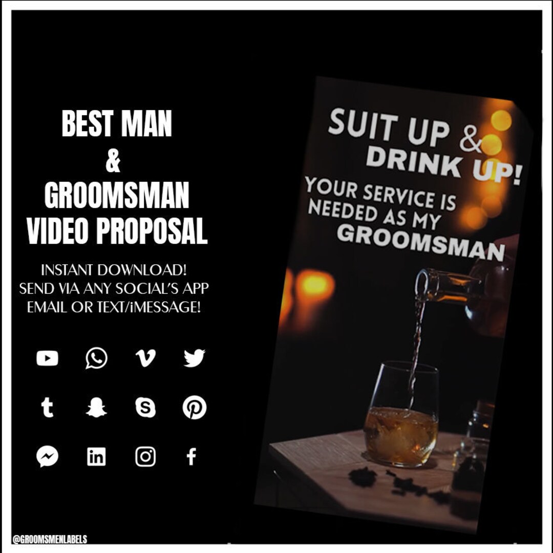 Groomsman Proposal Video, Will You Be My Groomsman, Best Man Proposal ...